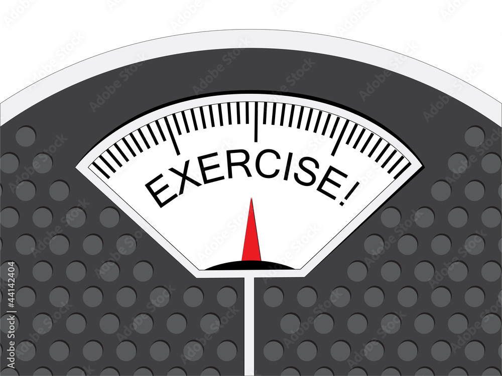 Weighing Scale Showing Exercise on Reading Stock Vector | Adobe Stock