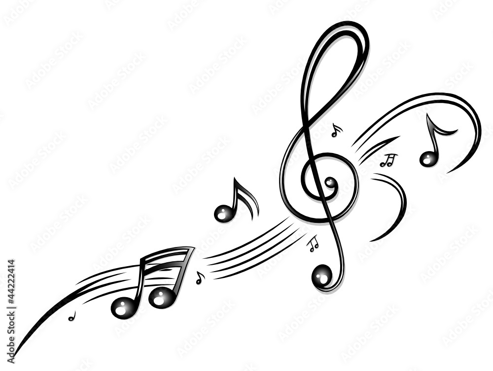 Noten, Notenschlüssel, Musiknoten, Musik Stock-Vektorgrafik | Adobe Stock