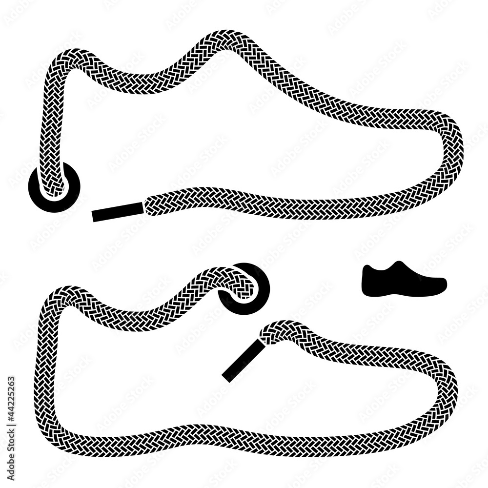 vector shoelace shoe symbols Stock Vector | Adobe Stock