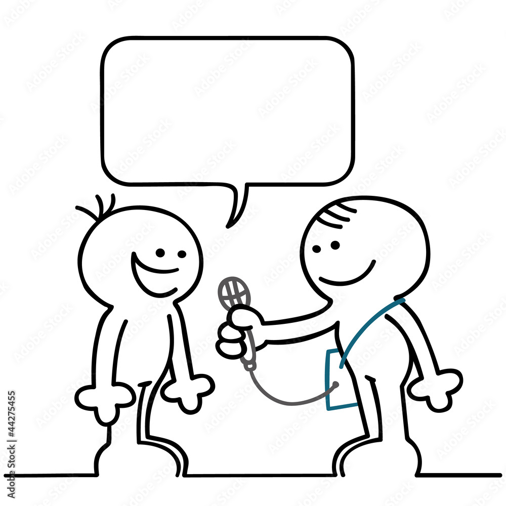 figur beim interview Stock-Vektorgrafik | Adobe Stock