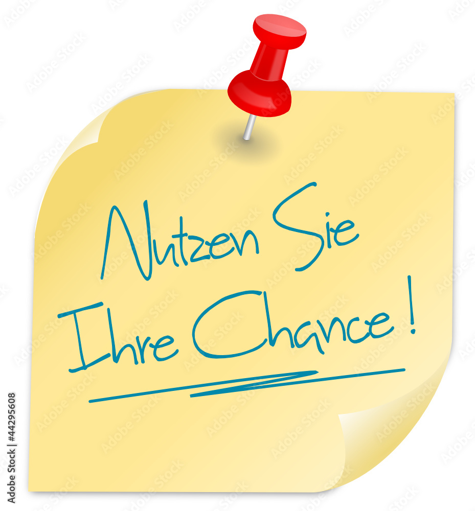 Zettel Chance nutzen Stock Vector | Adobe Stock