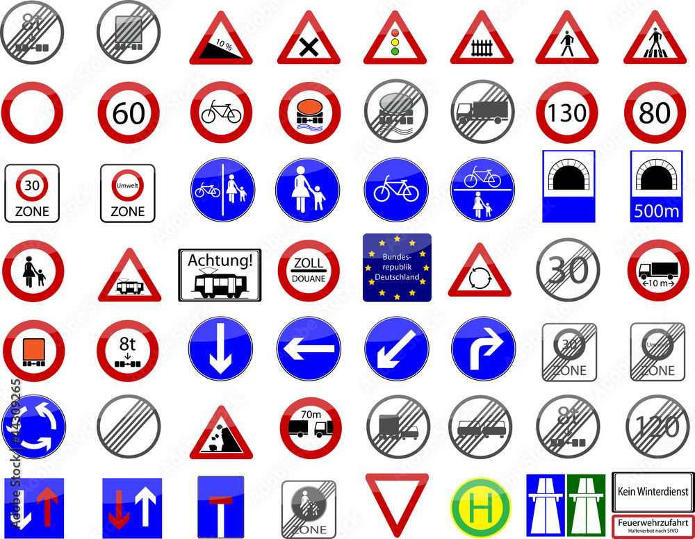 Verkehrszeichen Stock Vector | Adobe Stock