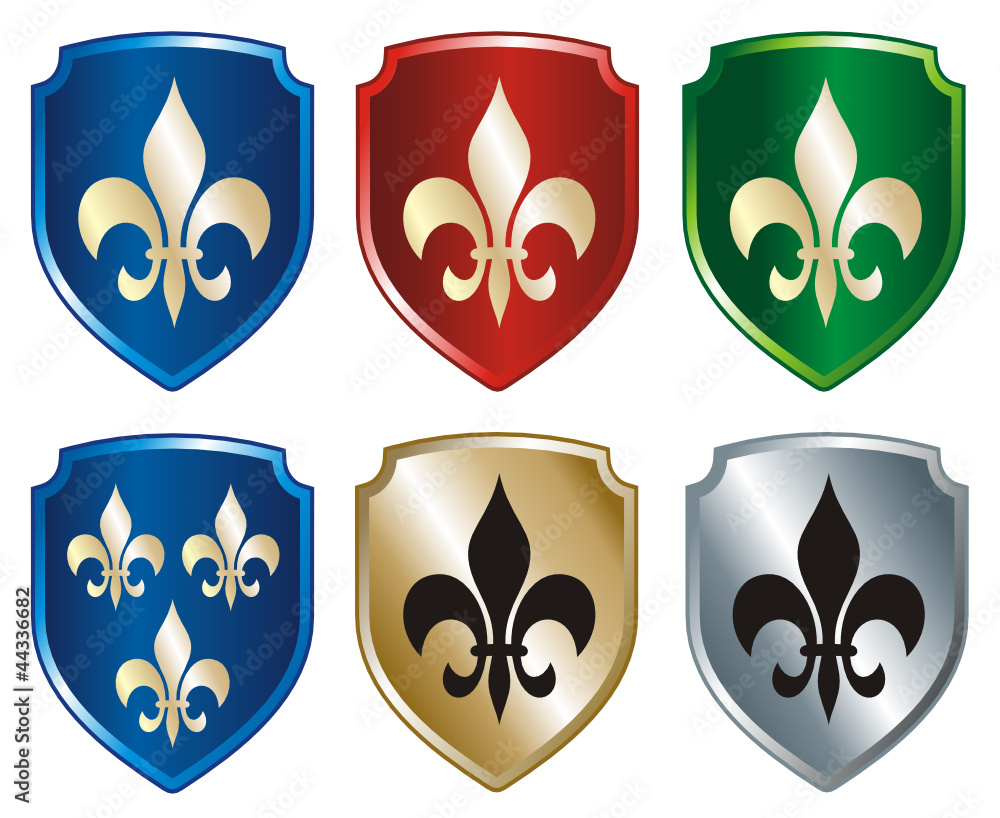 Wappen mit Lilien Stock Vector | Adobe Stock