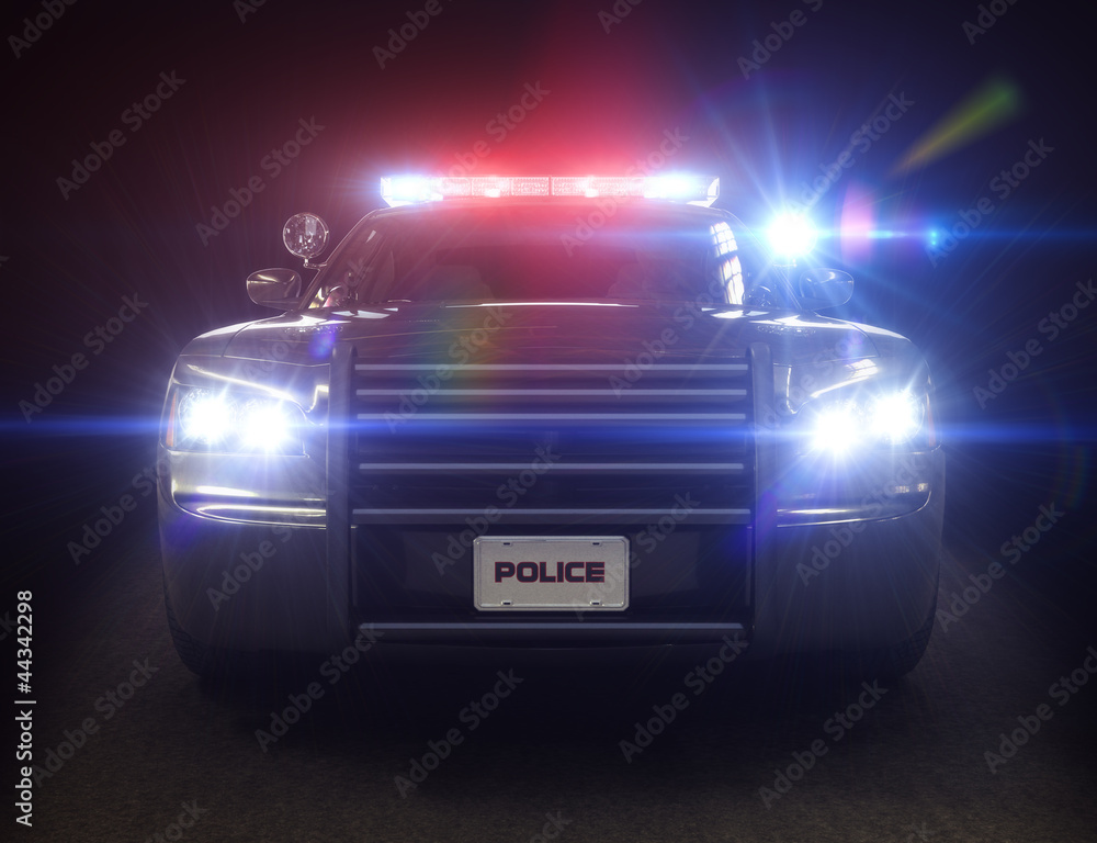 Police car ,with full array of lights and tactical lights Stock ...