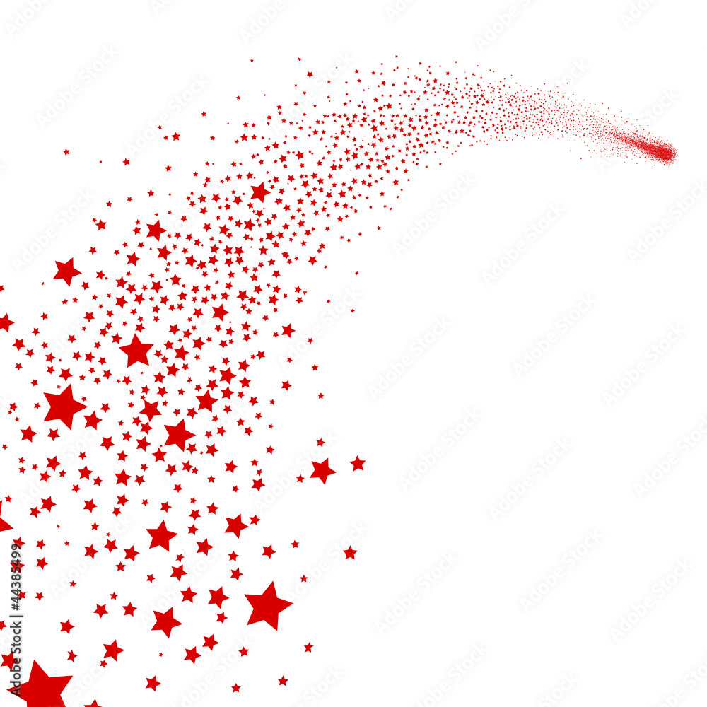 Sternschnuppe, Rot, Sternchen, funkelnd, falling Star, Meteor Stock ...