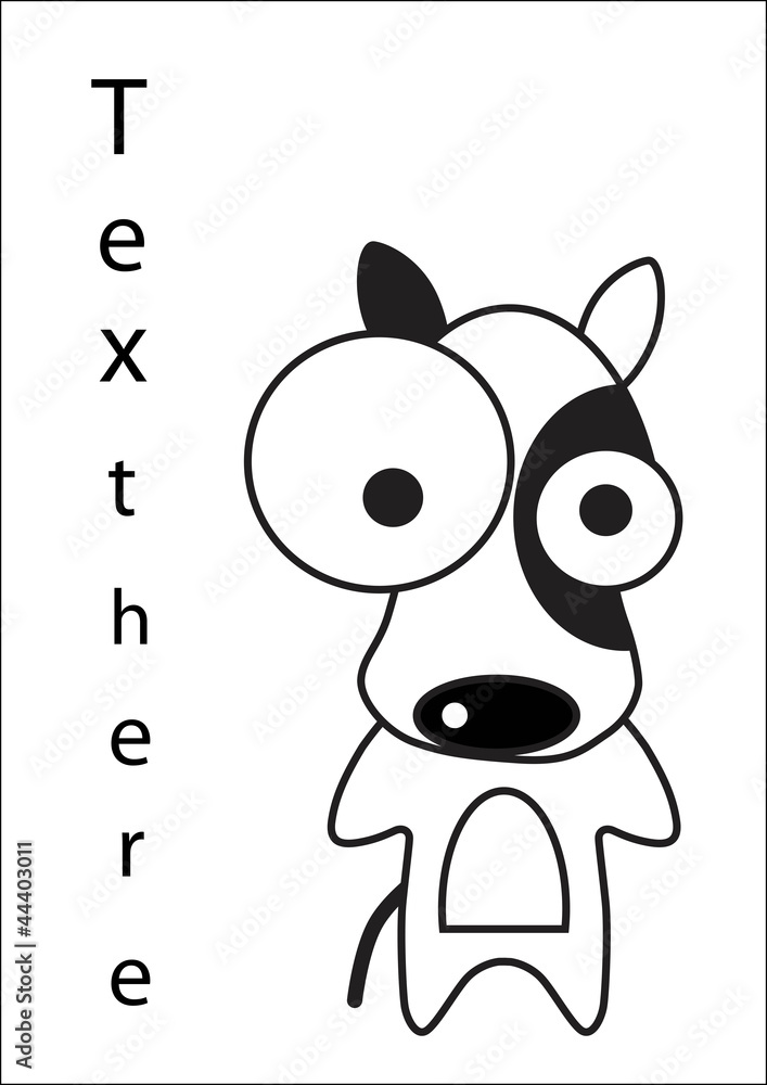 Cow vector cartoon paint by illustrator Stock Vector | Adobe Stock