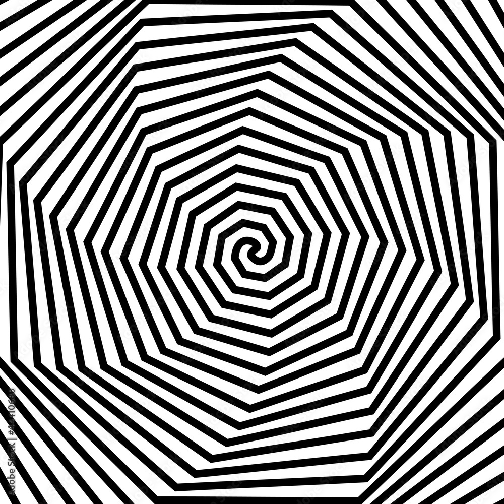 Black and white hypnotic background. Stock Vector | Adobe Stock