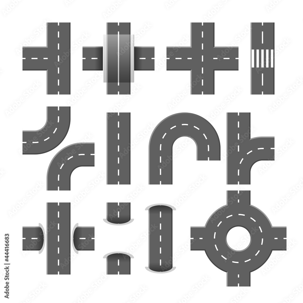 Road Map Vector Free Download