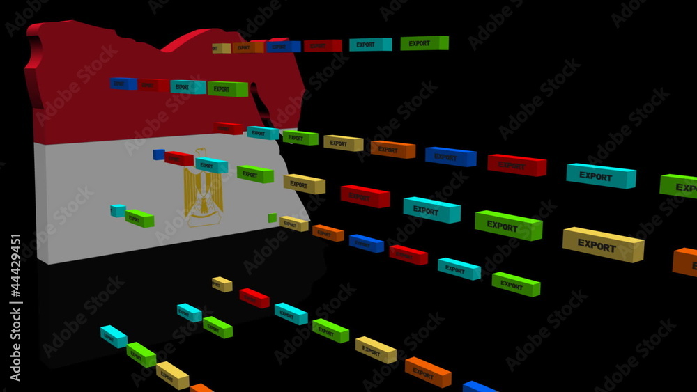 Stockvideon Egypt map with lines of export containers animation | Adobe ...