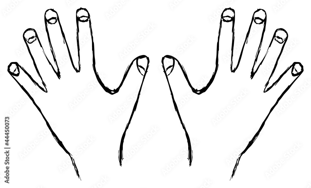 vektor: hand rechts und links Stock-Vektorgrafik | Adobe Stock
