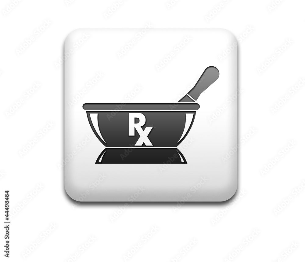 Boton cuadrado blanco simbolo receta Stock Illustration | Adobe Stock