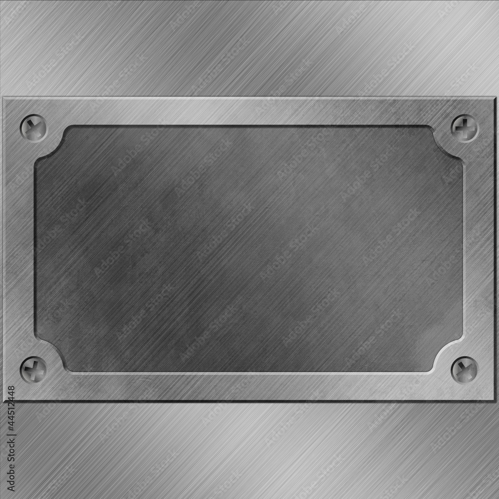 A Metal Background with Name Plate, Plaque Stock Illustration | Adobe Stock
