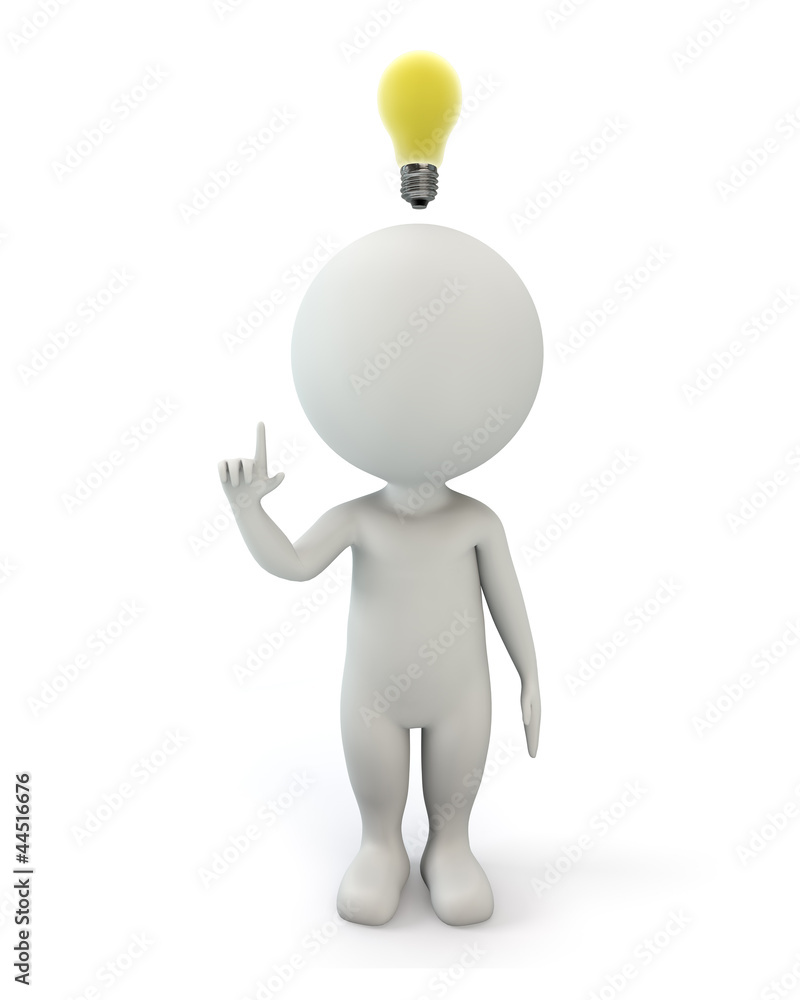 3d small people great idea Stock Illustration | Adobe Stock