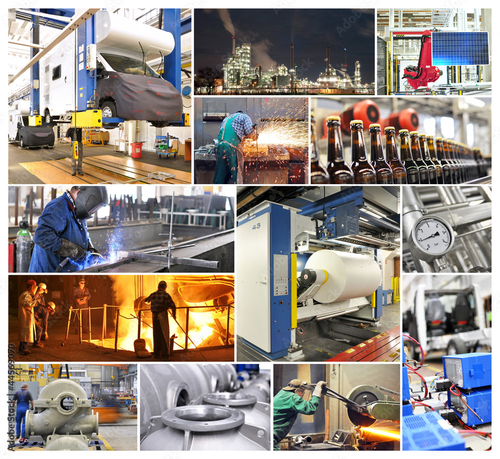 Industry Jobs Collage Stock Photo | Adobe Stock