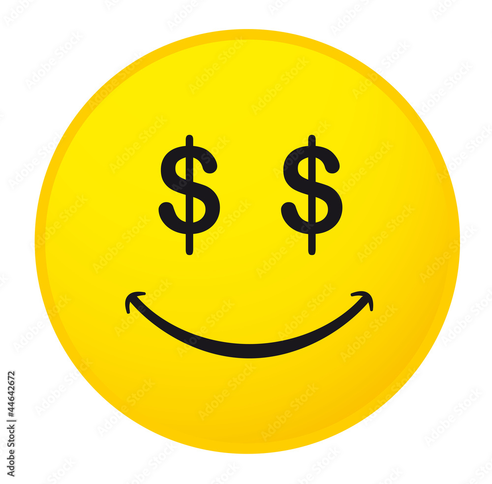smiley dollar Stock-Vektorgrafik | Adobe Stock