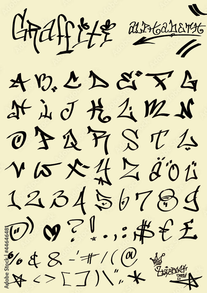 Graffiti Tag Alphabet