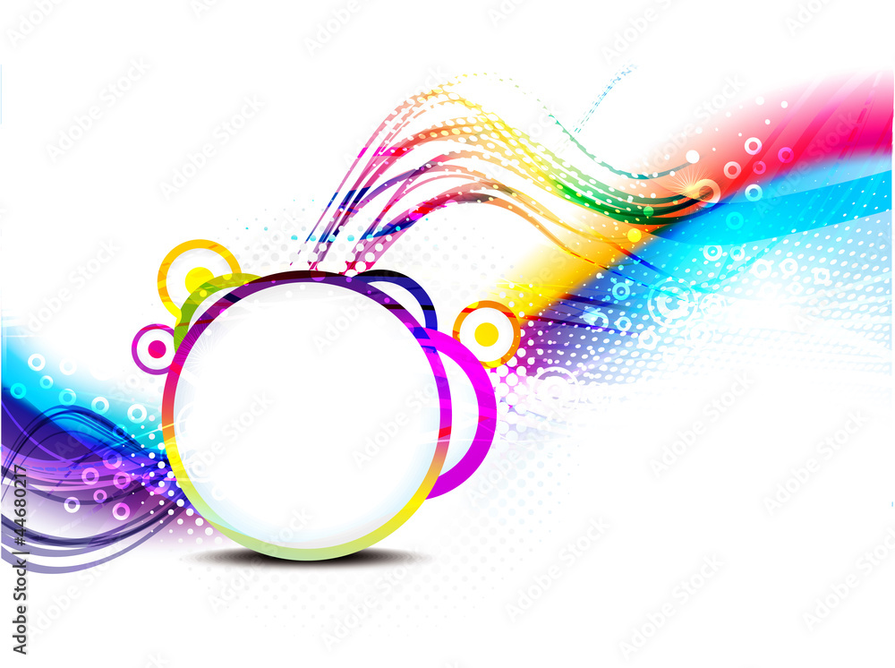 colorful wave background with star Stock Vector | Adobe Stock