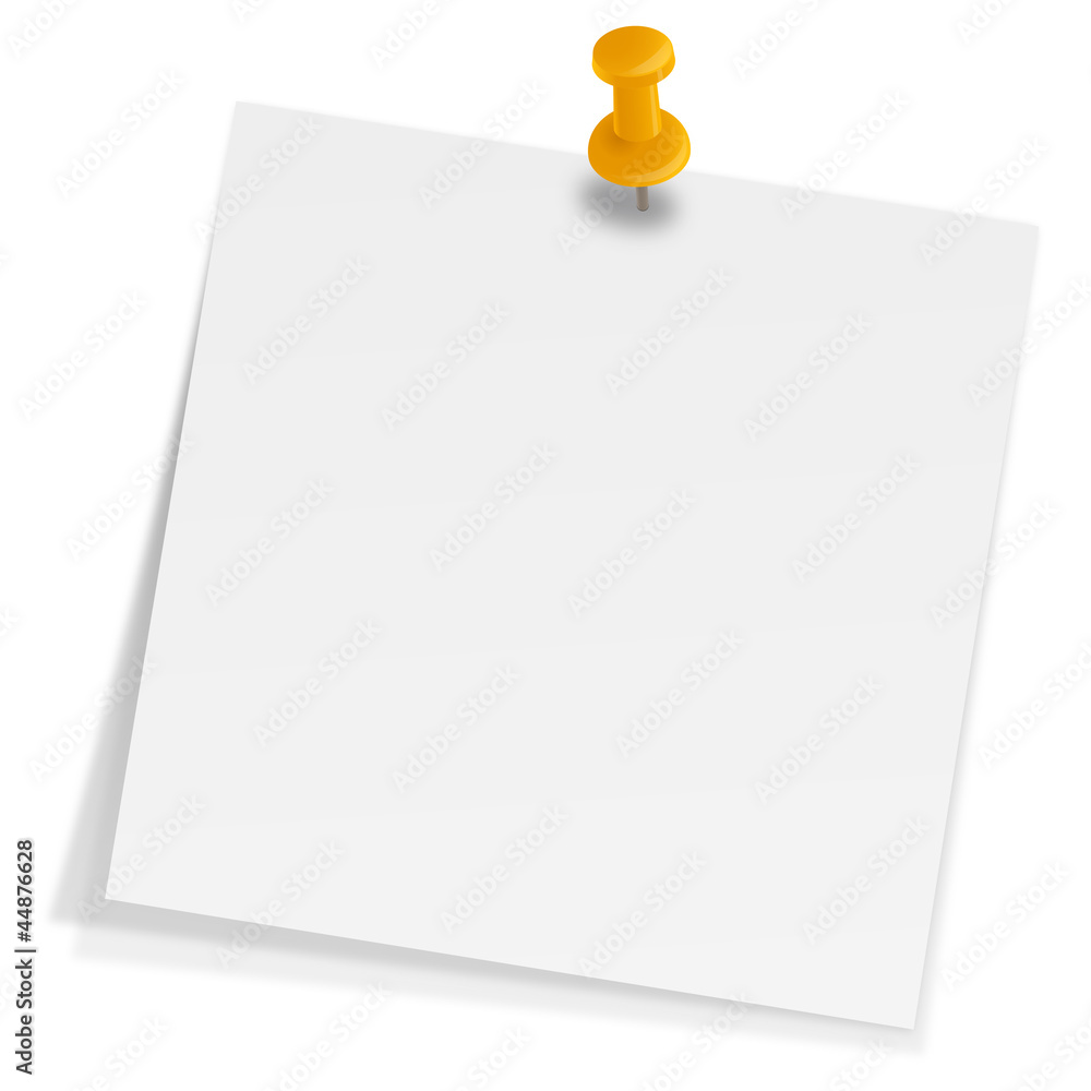 Notizzettel mit Pin Stock-Vektorgrafik | Adobe Stock