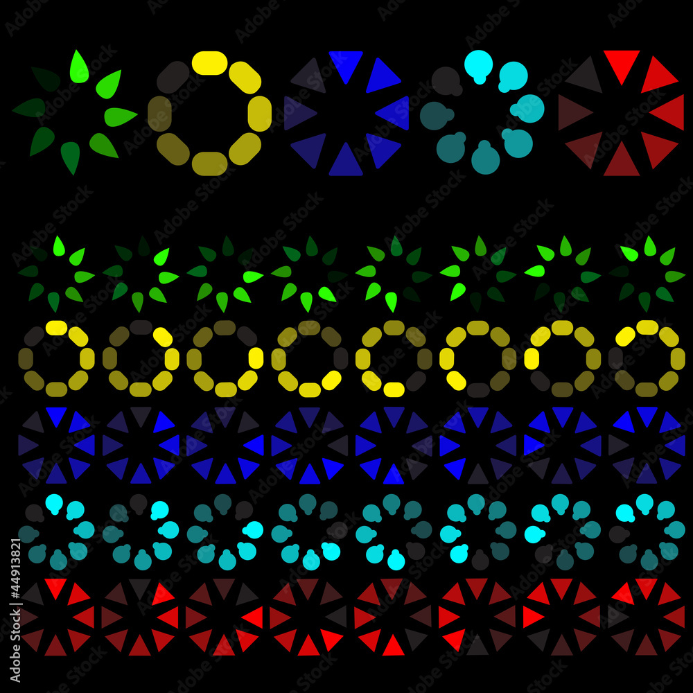 Vector Set of Preloaders Stock Vector | Adobe Stock