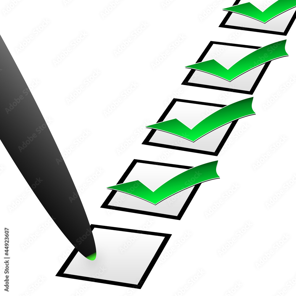 Checkliste abhaken Stock Illustration | Adobe Stock