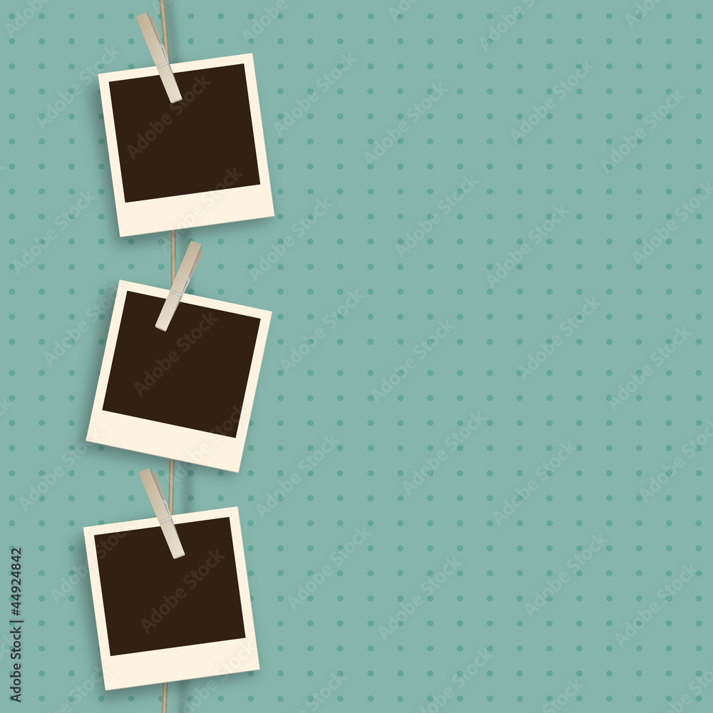 Vintage polaroid photo frame Stock Vector | Adobe Stock