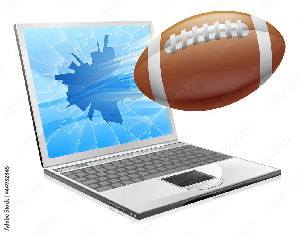 Football laptop concept Stock Vector | Adobe Stock