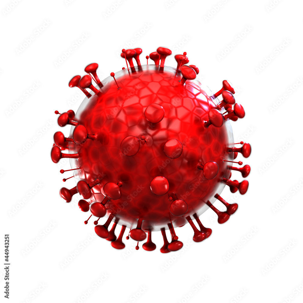 Virus rouge Illustration Stock | Adobe Stock