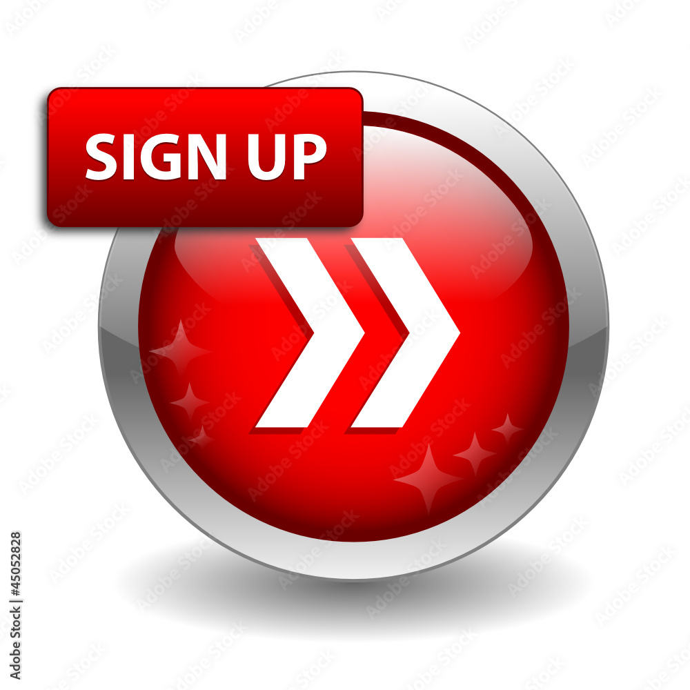 “SIGN UP” Web Button (register subscribe join click here free) Stock ...