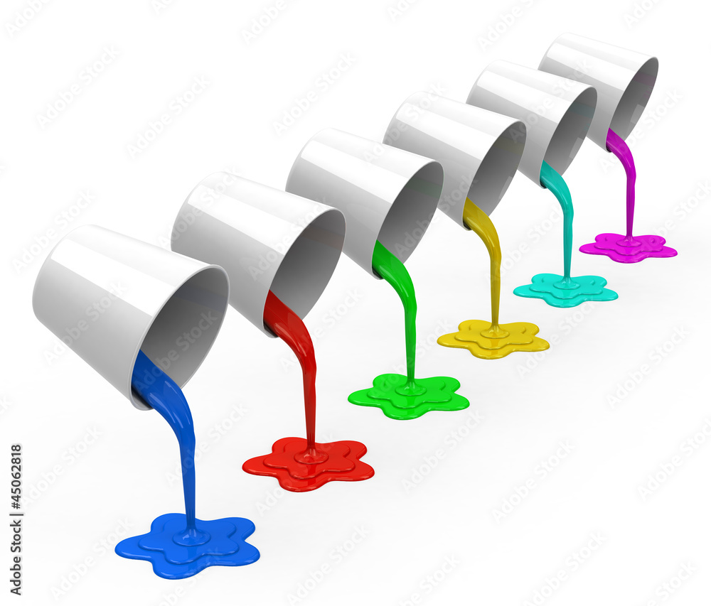 Die Farbeimer Stock-Illustration | Adobe Stock