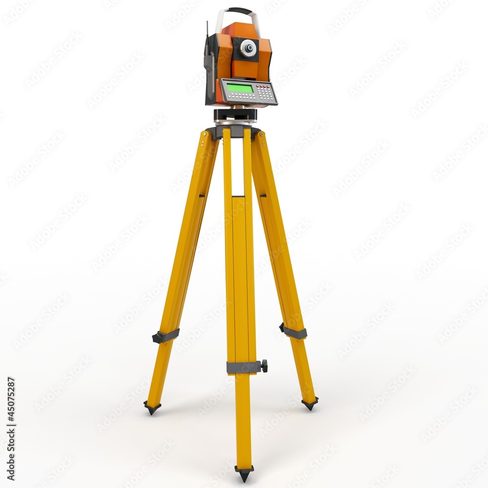 3d total station theodolite Stock Illustration | Adobe Stock