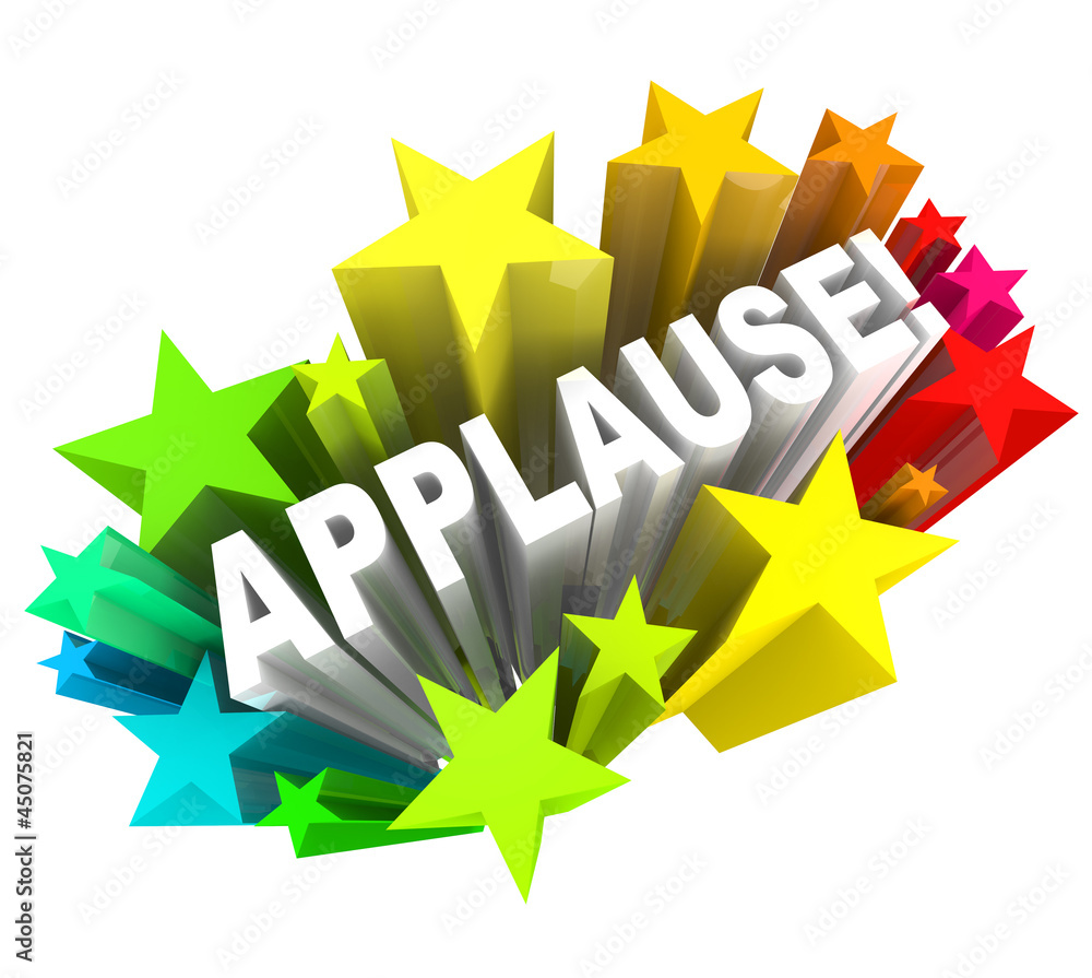 Applause Word Appreciation Ovation Approval Stars Stock Illustration applause-word-appreciation-ovation-approval-stars-stock-illustration