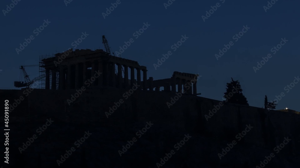 Timelapse Sunrise Parthenon temple at the Acropolis vídeo de Stock ...