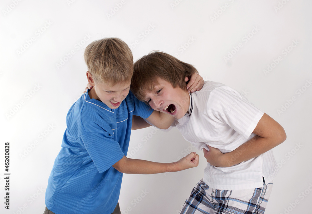 Quarrel of brothers Stock Photo | Adobe Stock