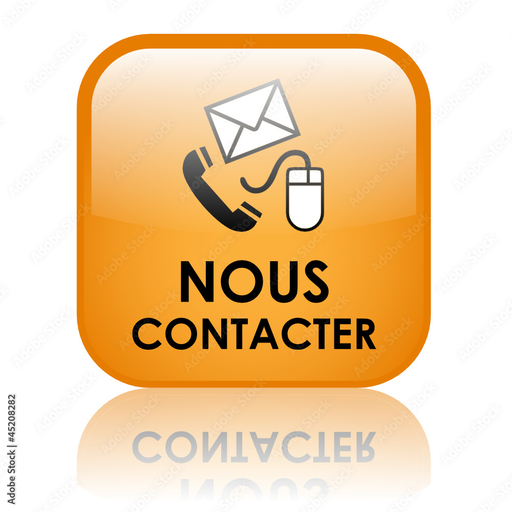 Vecteur Stock Bouton Web NOUS CONTACTER (service clients coordonnées ...