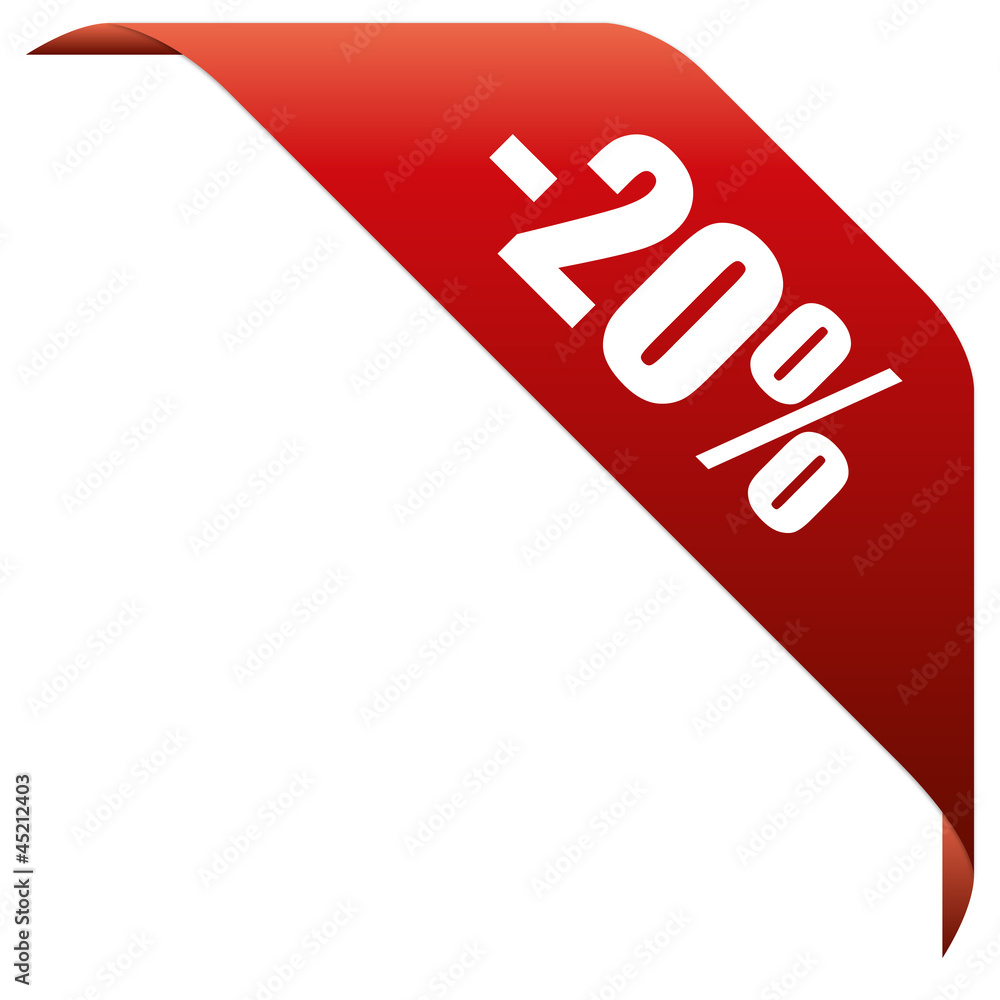 Ecke 20 Prozent Rabatt Stock-Vektorgrafik | Adobe Stock