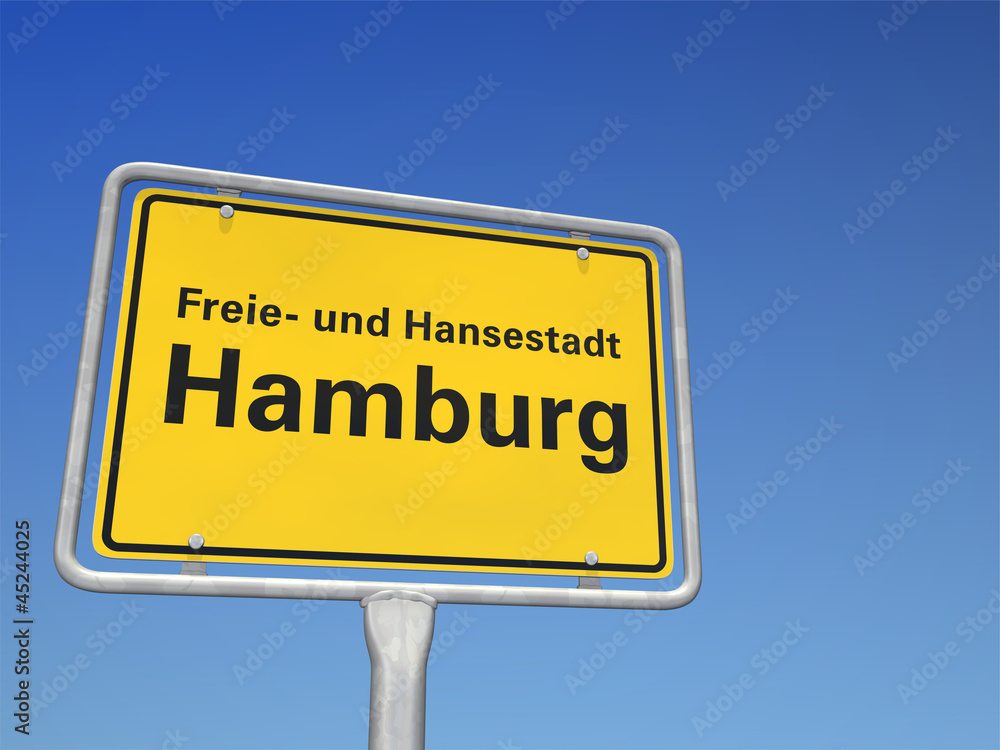 Ortsschild Hamburg Stock-Foto | Adobe Stock