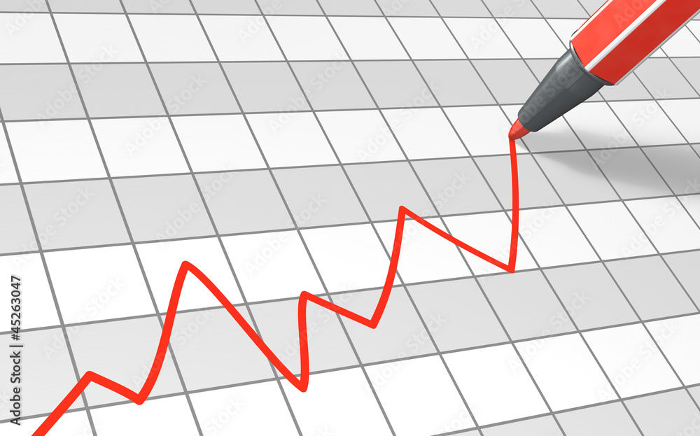 Stift- & Schriftserie: Prognose-Diagramm Stock-Illustration | Adobe Stock