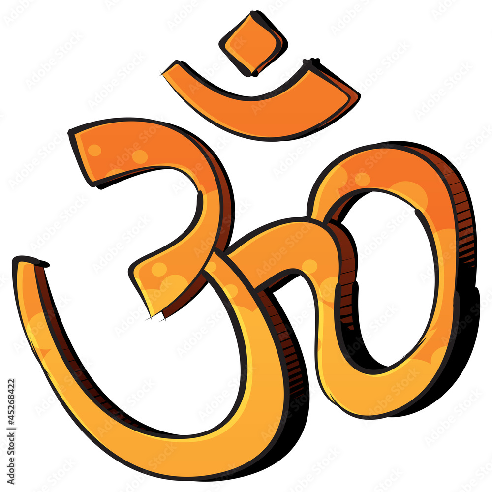 Hinduism religion symbol om Stock Vector | Adobe Stock