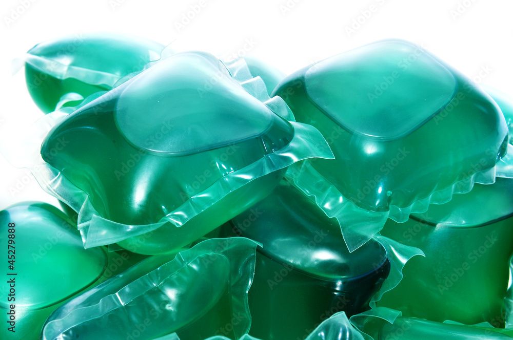 liquid laundry detergent sachets Stock Photo | Adobe Stock