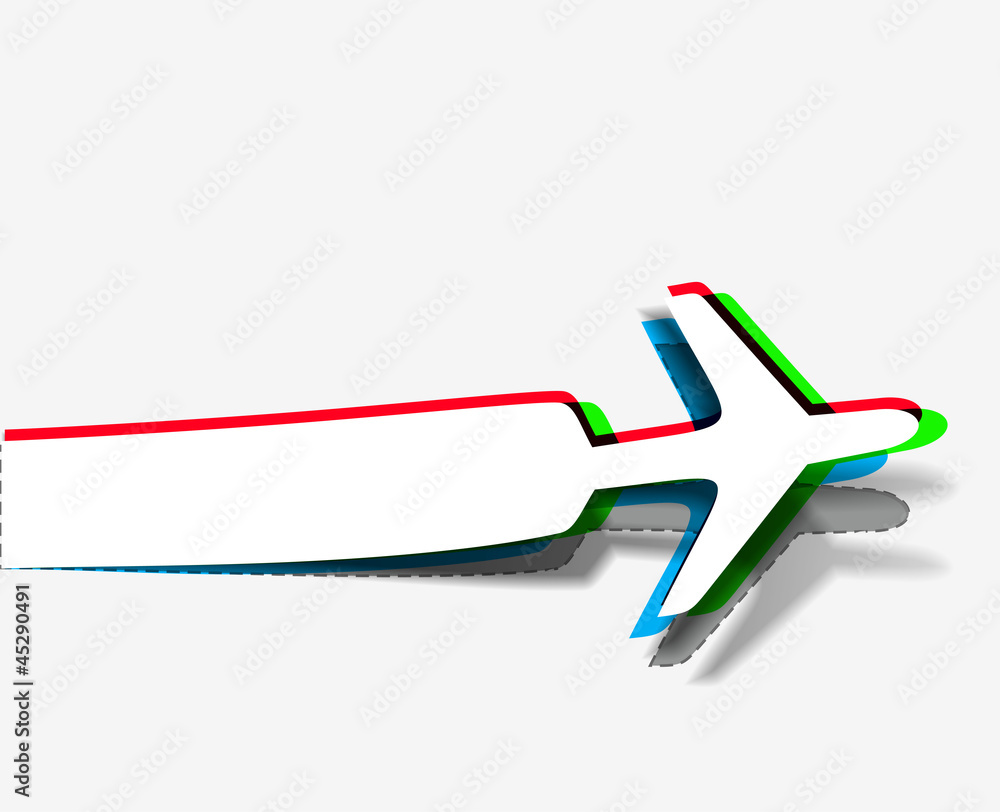 Vector airplane stickers Vector Illustration. Stock Vector | Adobe Stock