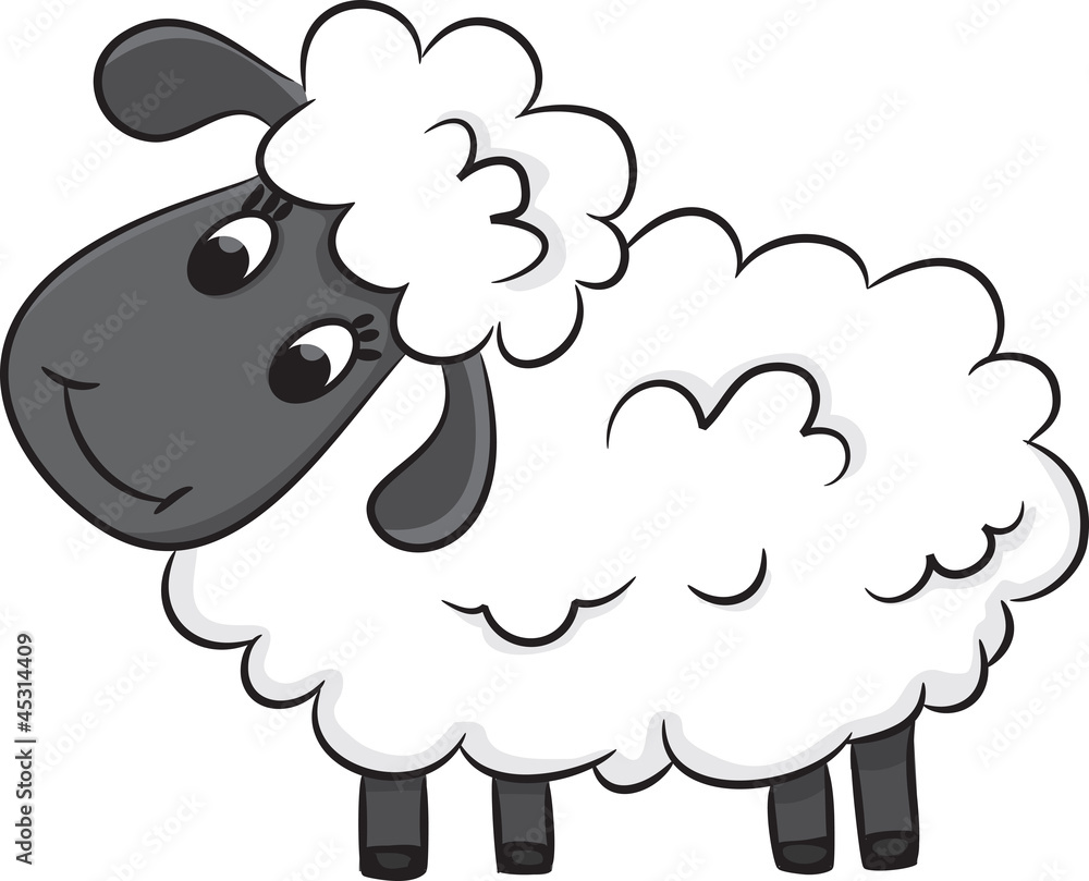 Cartoon sheep. Vector illustration Stock Vector | Adobe Stock