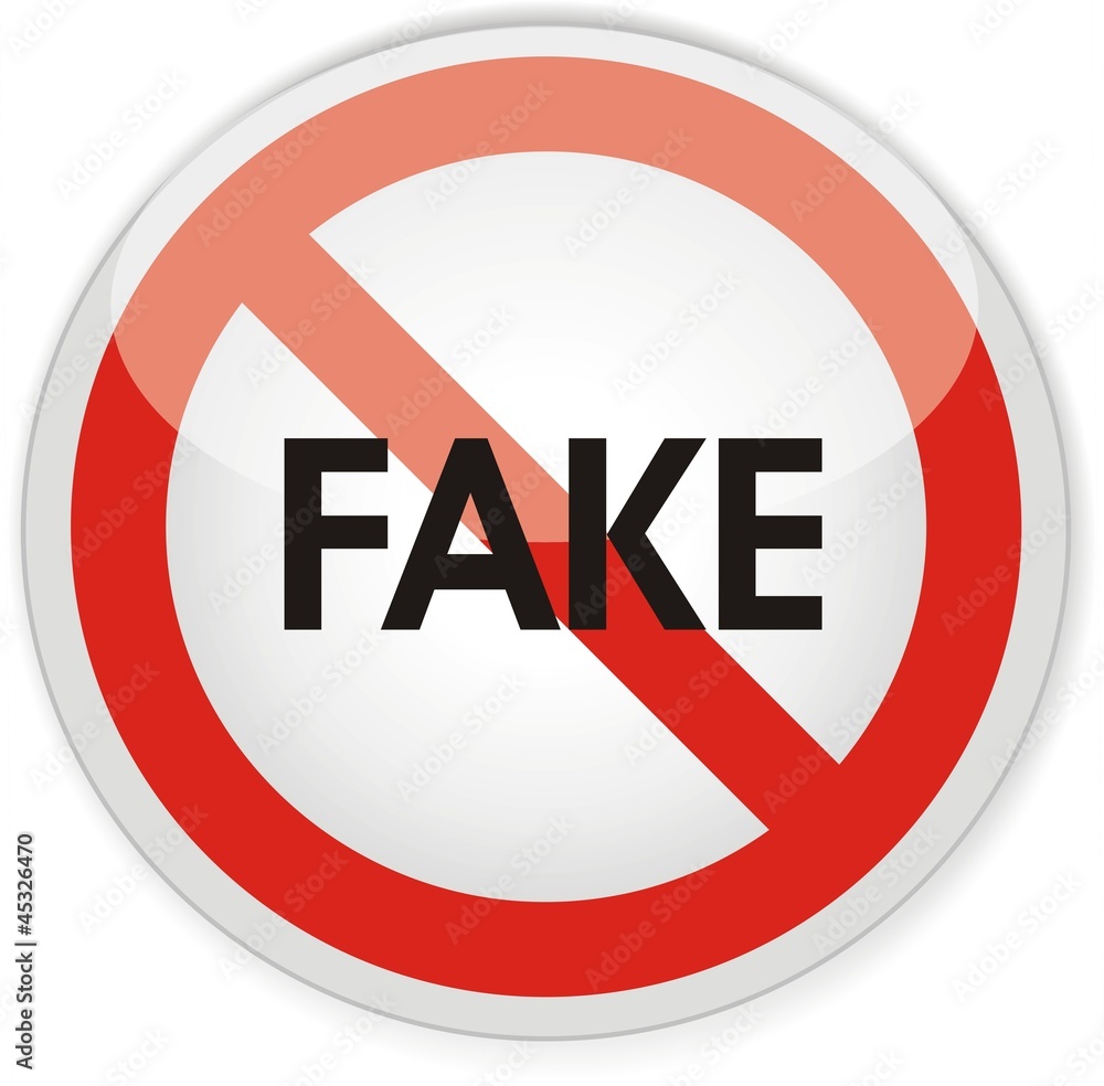 Vecteur Stock panneau fake | Adobe Stock