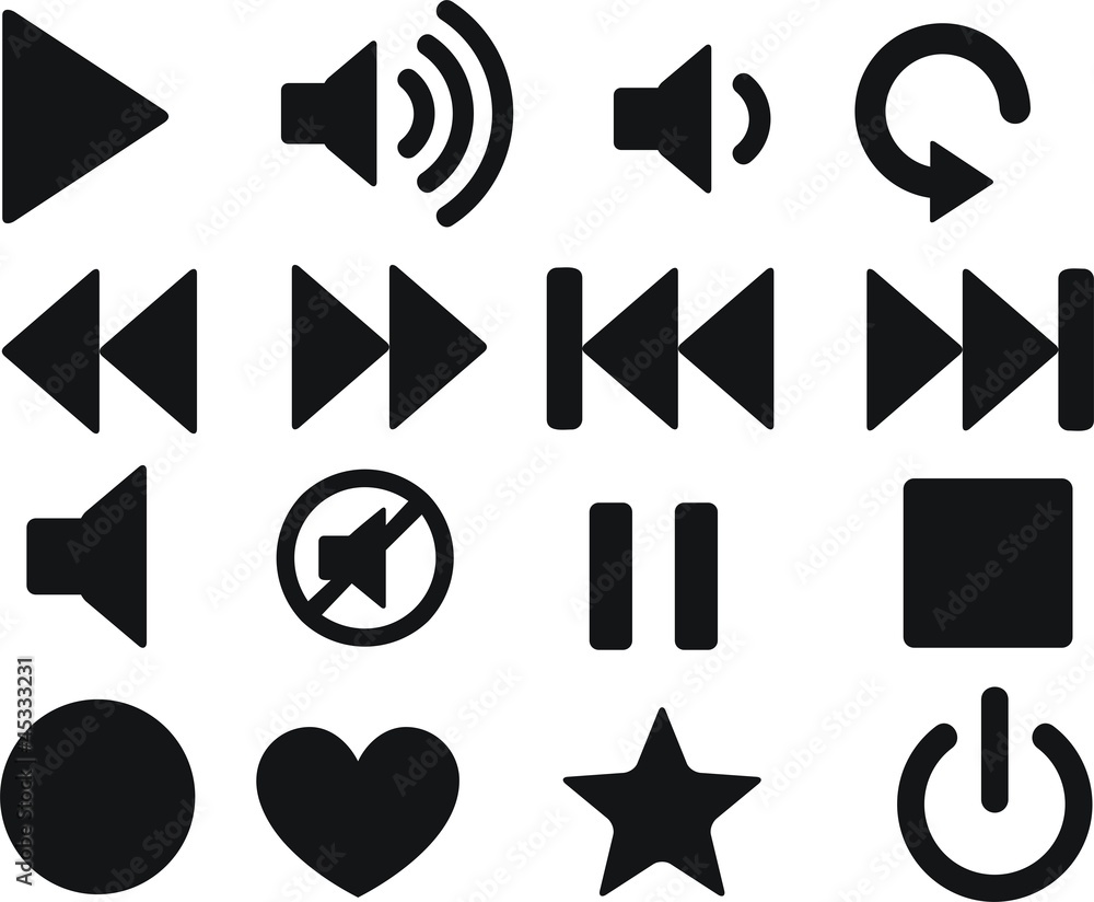 pictogrammes musique Stock Vector | Adobe Stock