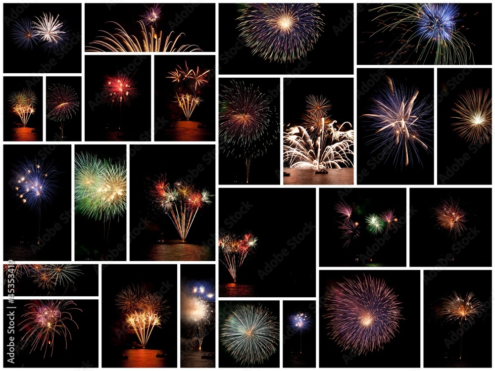 fireworks collage | Uwalls.co.uk