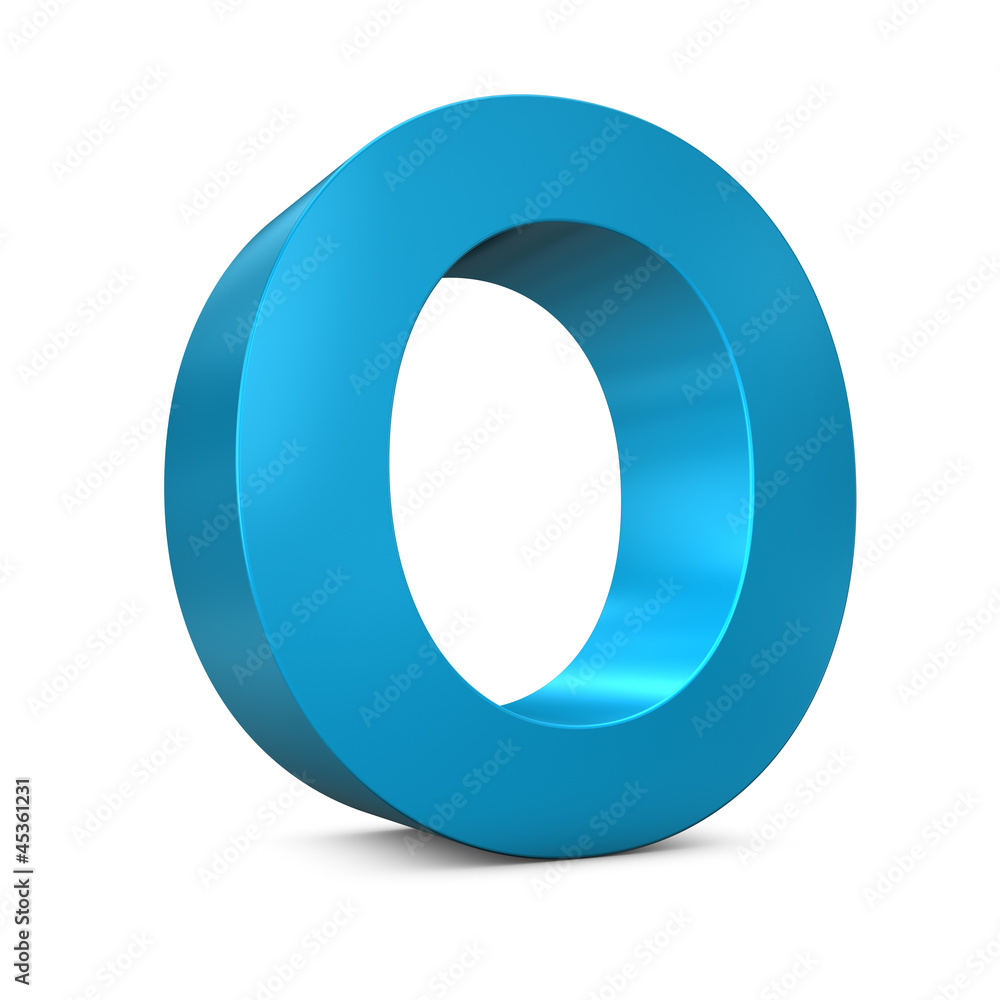 Letter O 3d render illustration isolated Stock Illustration | Adobe Stock