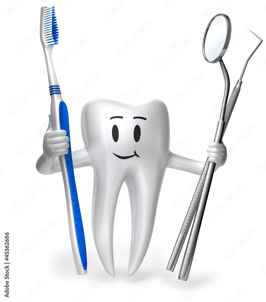 Zahn-Symbol 2 Stock-Illustration | Adobe Stock