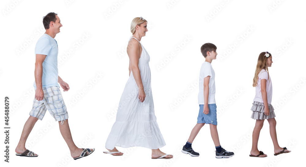 Children Walking In Line