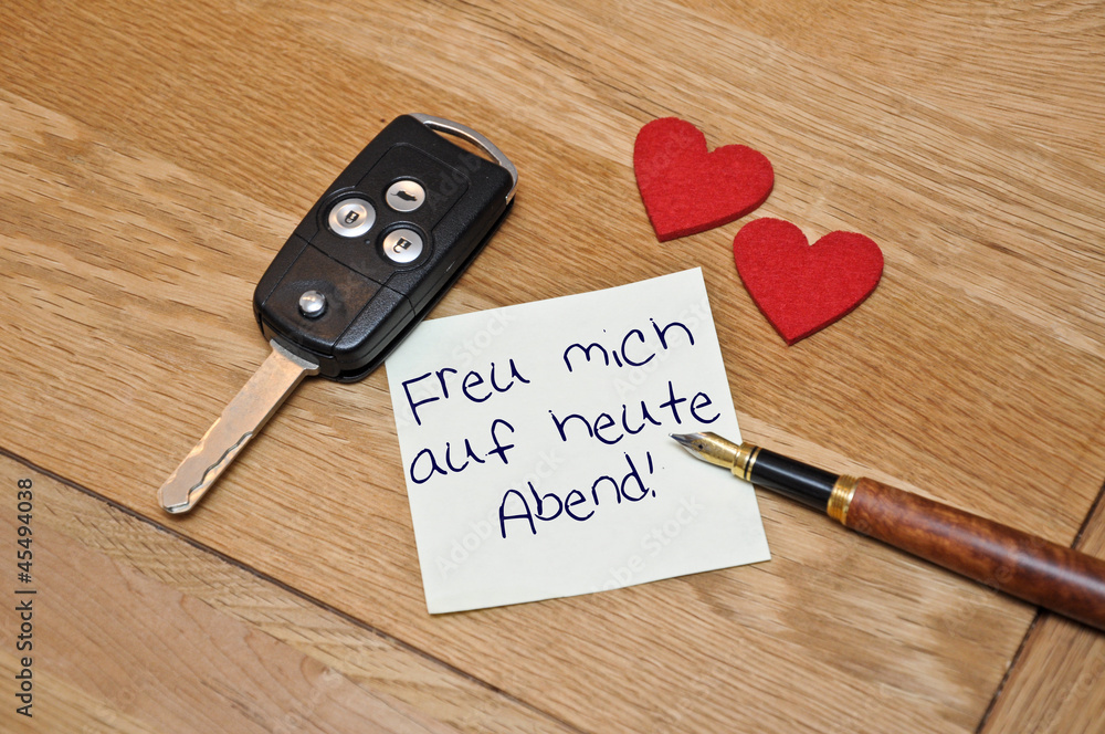 Freu mich auf heute Abend Stock-Foto | Adobe Stock