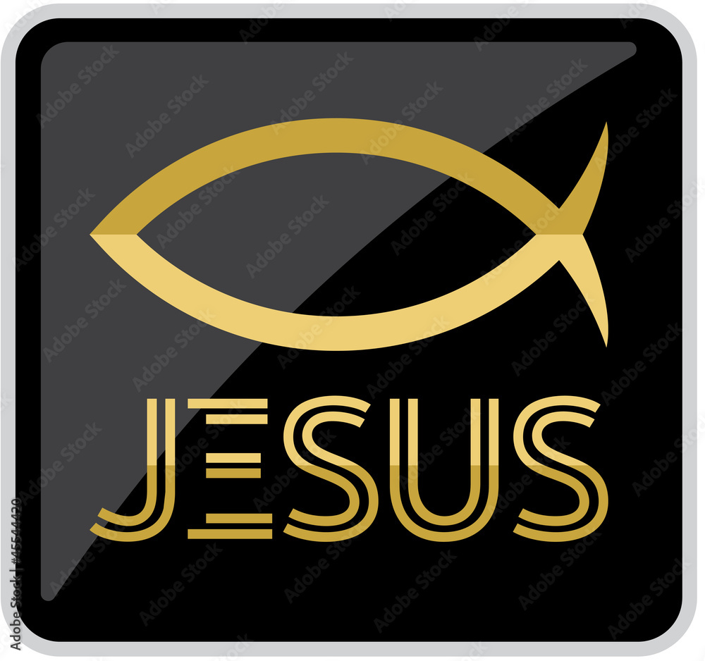 vector Jesus fish symbol Stock Vector | Adobe Stock