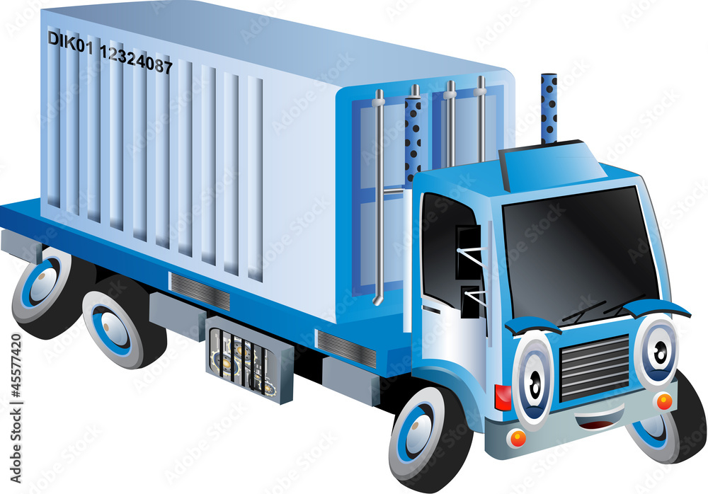cartoon cargo truck Stock Vector | Adobe Stock